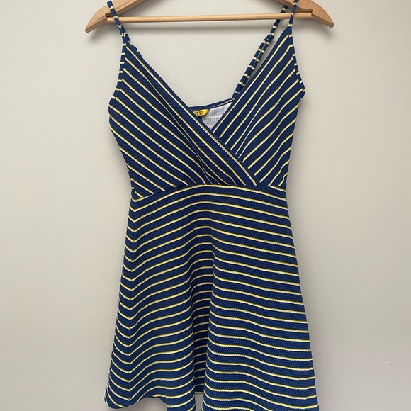 Prince & Fox | Dresses | Prince Fox Striped Sundress Blue Yellow Xs ...